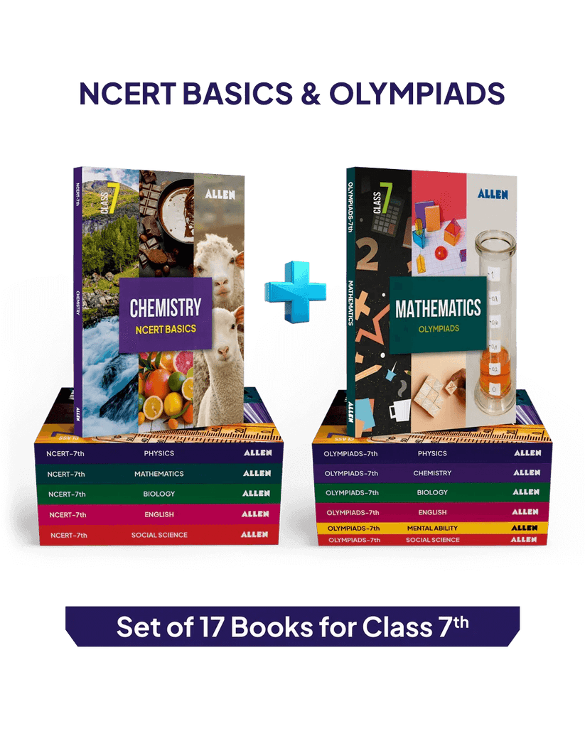 ALLEN Class 7 NCERT + Olympiad Complete Study Material – 17 Multicolor ...