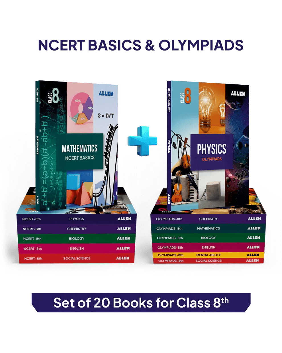 ALLEN Class 8 NCERT + Olympiad Complete Study Material – 20 Multicolor ...