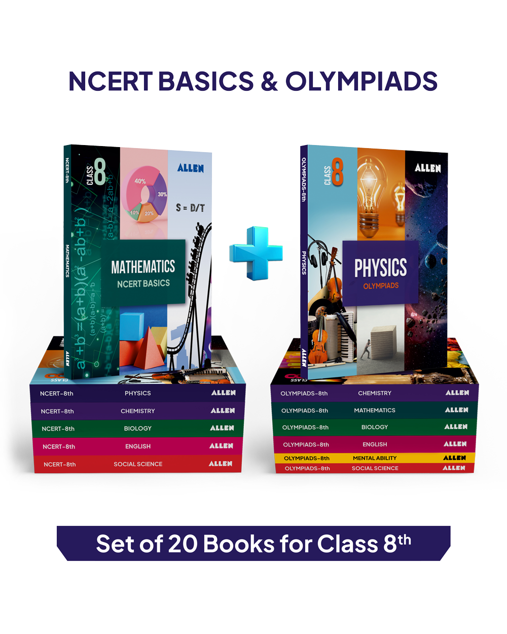 ALLEN Class 8 NCERT + Olympiad Complete Study Material – 20 Multicolor ...