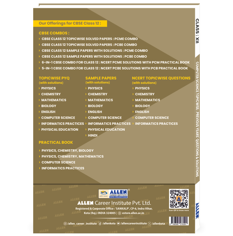 CBSE School Books for Class XII – tagged "Past-Year-Papers" – Allen E-Store