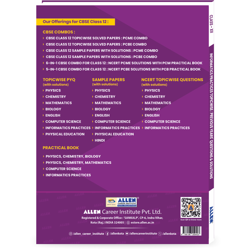 CBSE School Books for Class XII – tagged "Past-Year-Papers" – Allen E-Store
