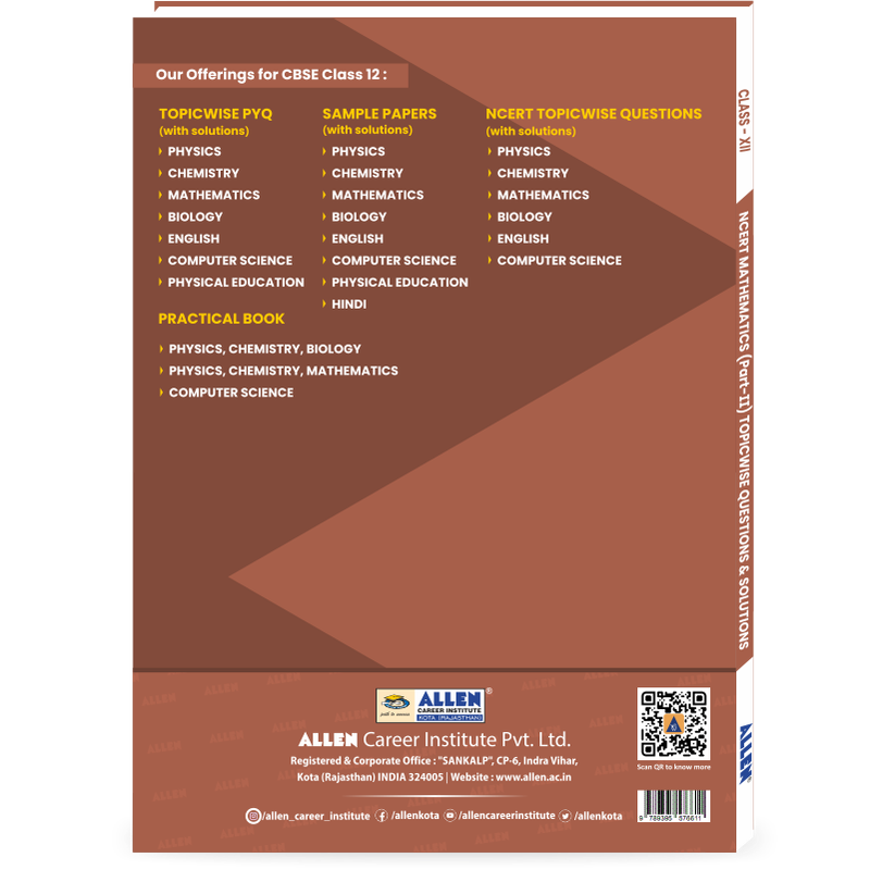NCERT Mathematics Solutions (Part-II) for Class 12 – Allen E-Store