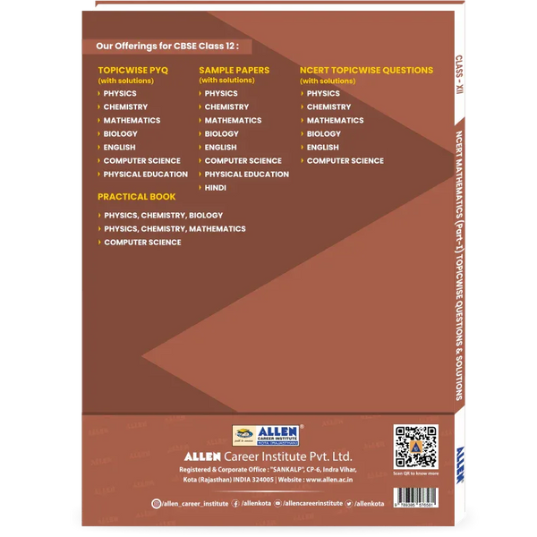 NCERT Class 12 Mathematics (Part-I) Questions and Solutions – ALLEN E-Store