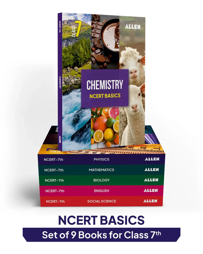 ALLEN Class 7 NCERT All-in-One Study Material Package - 9 Multicolor M ...
