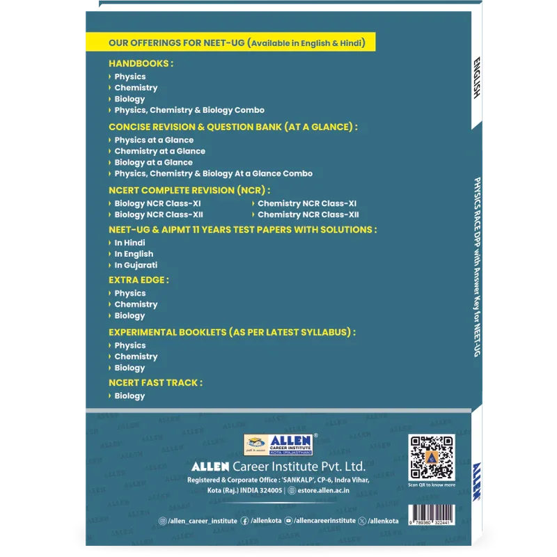 Buy ALLEN Physics RACE DPP with Answer Key for NEET-UG: ALLEN E-Store