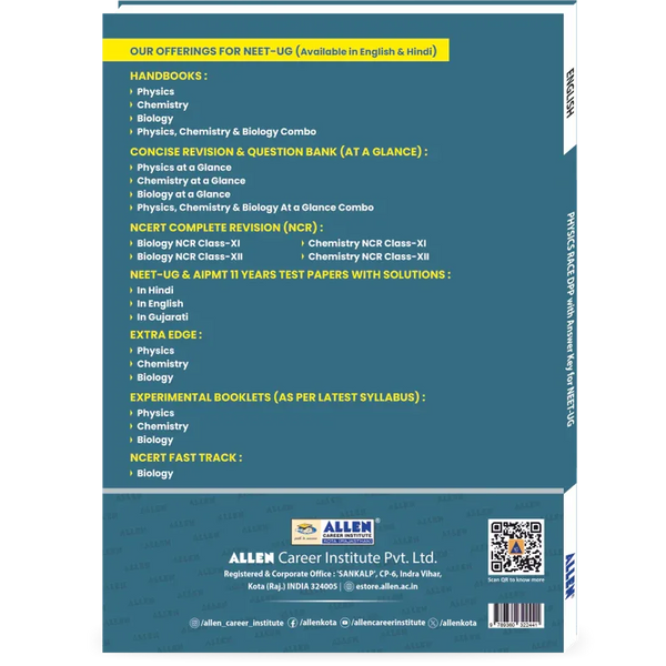 Buy ALLEN Physics RACE DPP with Answer Key for NEET-UG: ALLEN E-Store