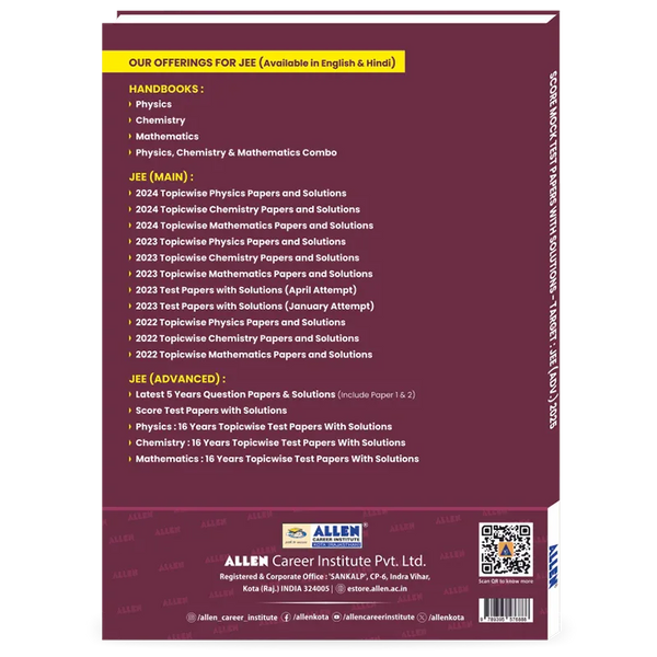 JEE Advanced 2025 Test Papers with Solutions (Paper 1 & 2) | ALLEN ...